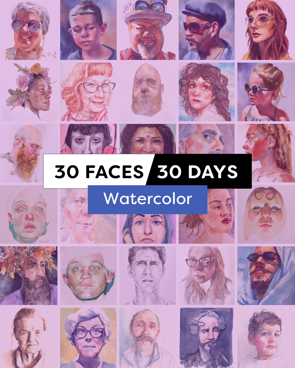 30 Faces/30 Days - Watercolor (10/23) – Sktchy